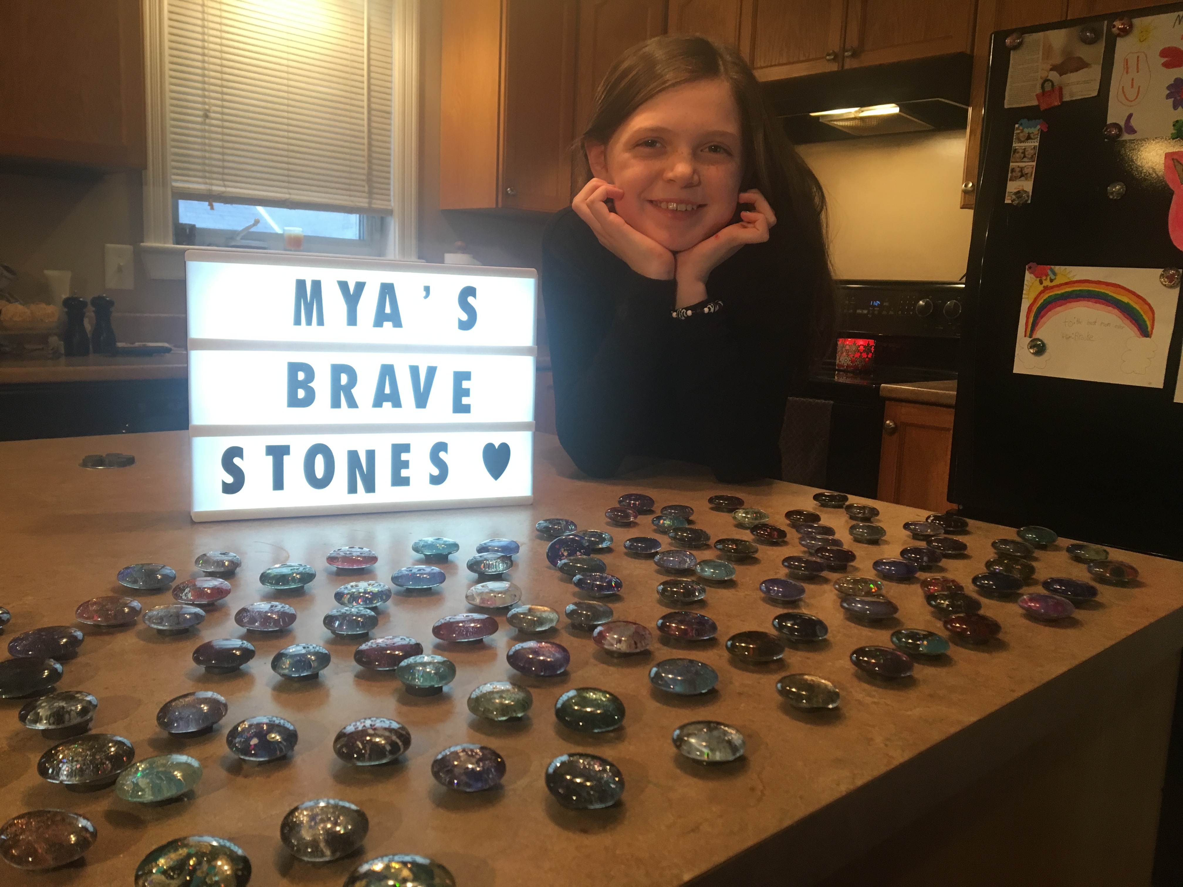 ‘Mya’s Brave Stones’ helping give courage to sick kids | Globalnews.ca