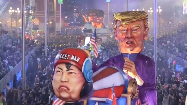 Massive Donald Trump, Kim Jong Un floats feature in carnival parade in ...