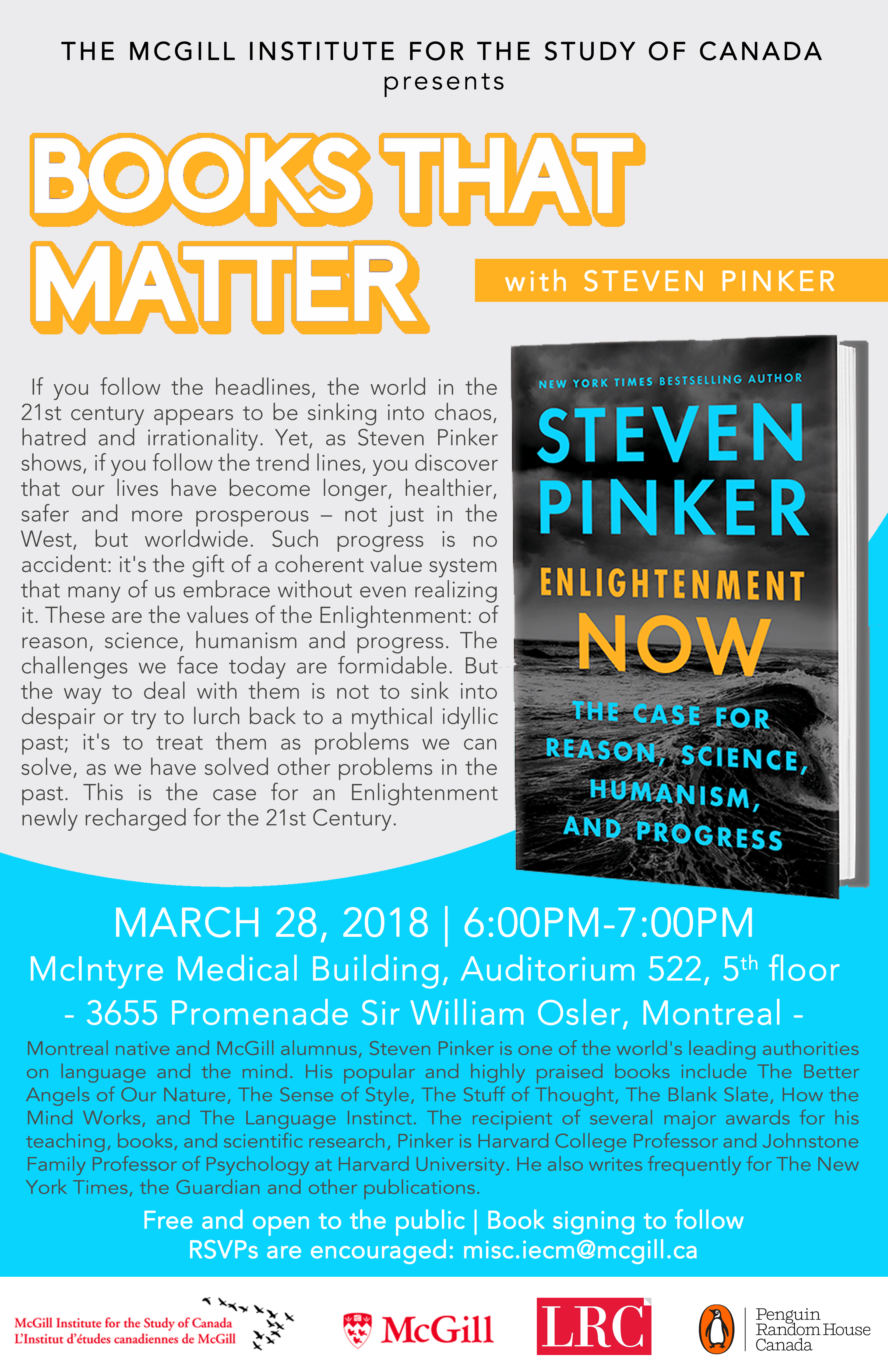 Enlightenment Now with Steven Pinker - GlobalNews Events