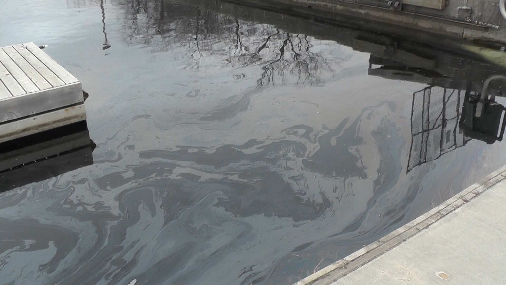 Firefighters tackling spill on Little Lake in Peterborough ...