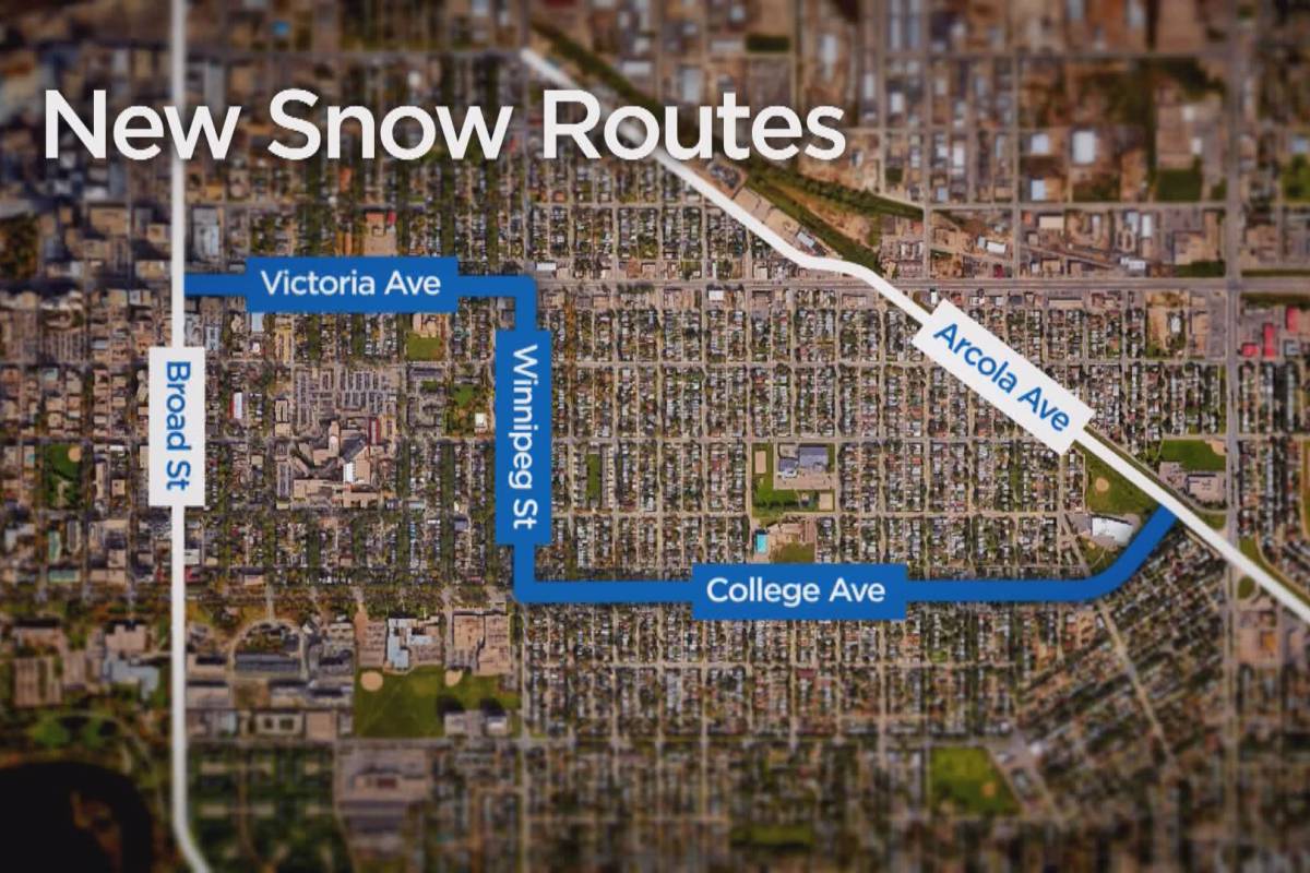 Snow Route put in effect by City of Regina - Regina | Globalnews.ca