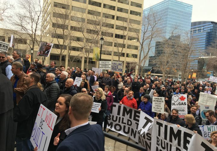 Thousands of Calgary protesters loudly demand B.C. stop blocking Trans ...