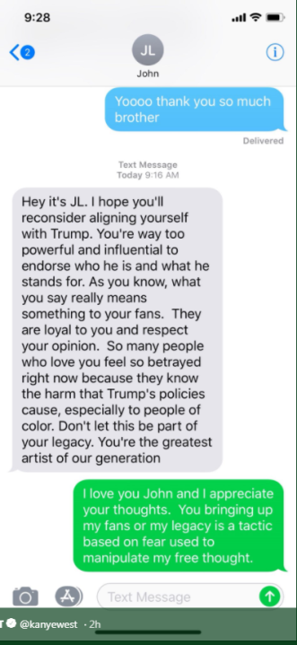 Kanye West backlash continues after rapper posts text messages with ...
