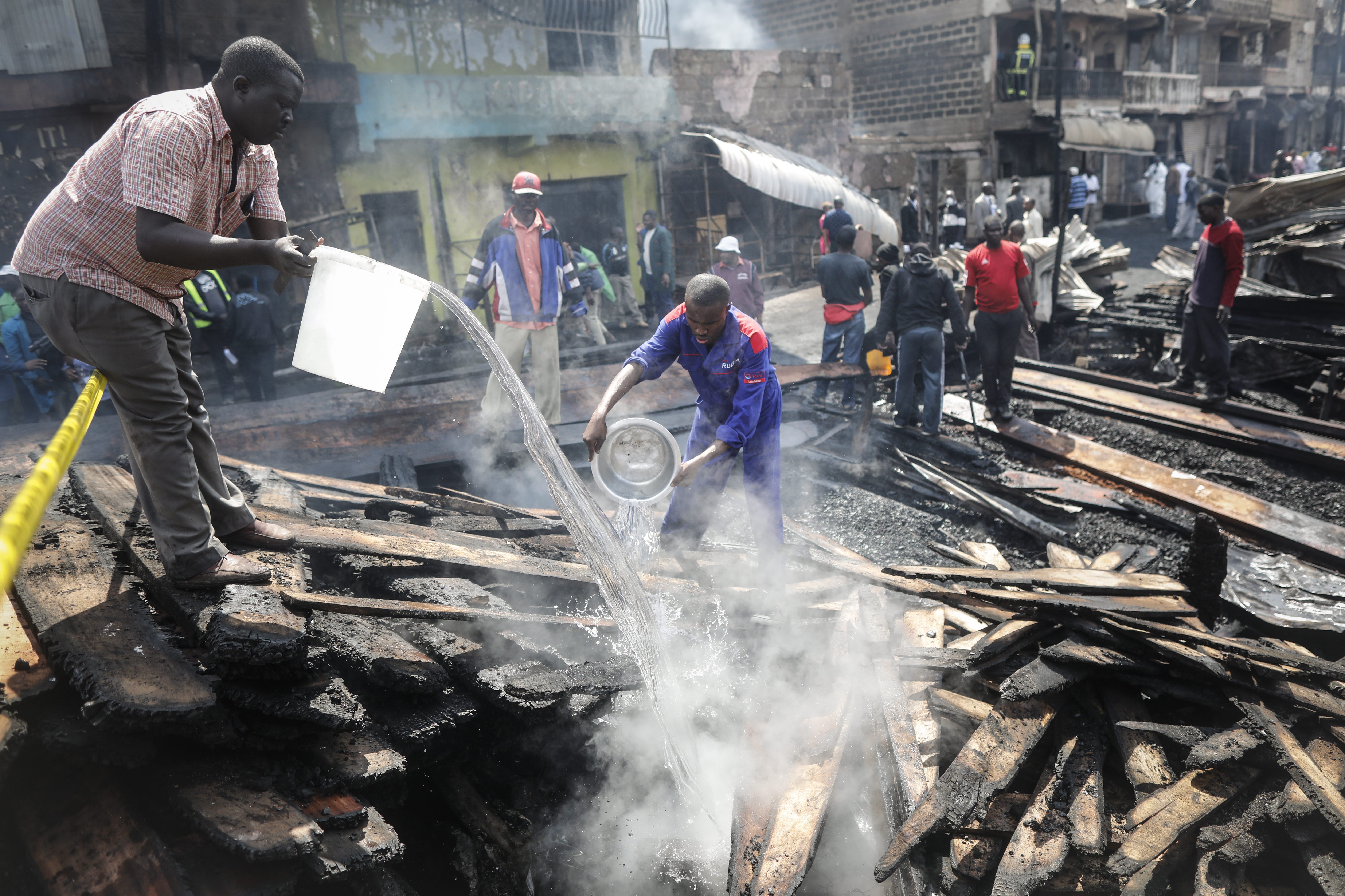 At least 15 people dead, 70 injured after fire tears through Nairobi ...