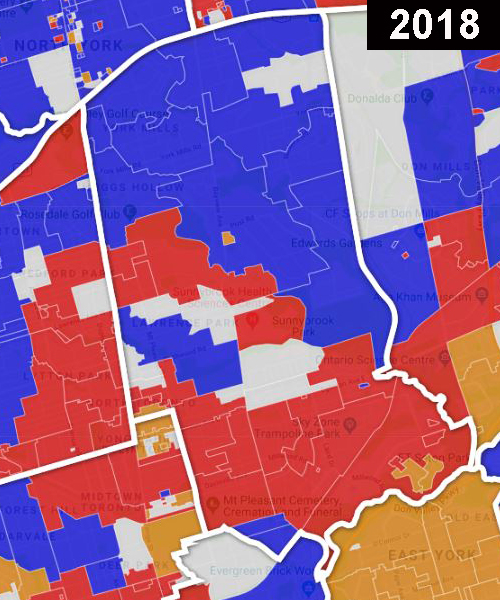 Ontario’s startling election in eight before-and-after maps | Globalnews.ca
