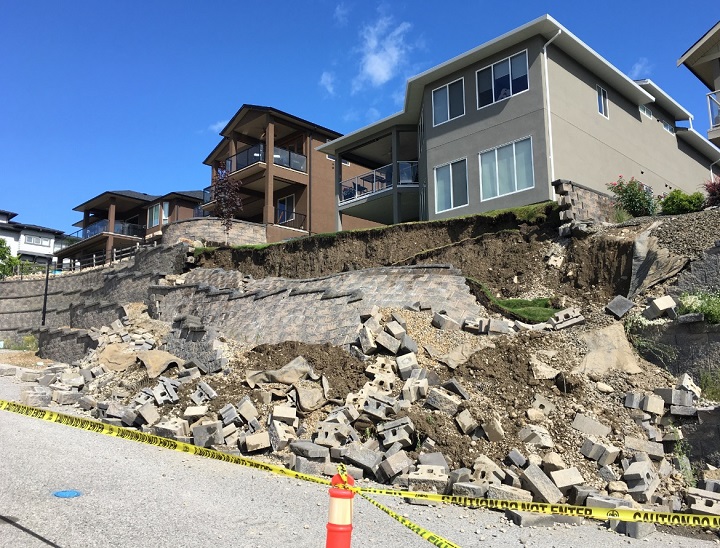 Four-metre-high residential retaining wall collapses onto Kelowna ...