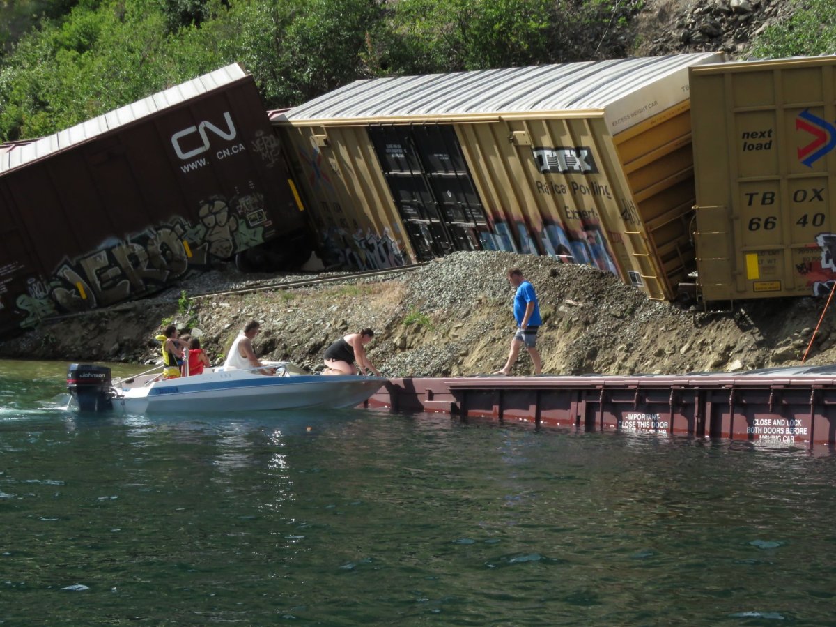 Train derails north of Pemberton, on the very same lake where another ...