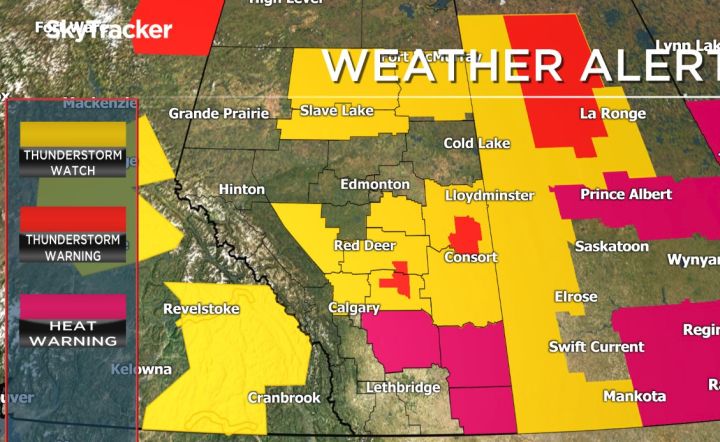 Warnings issued in parts of central, southern Alberta as meteorologists ...