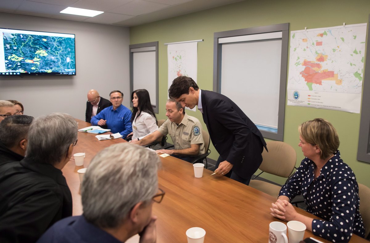 Prime Minister Justin Trudeau visits first responders, evacuees in B.C. fire zone - BC ...