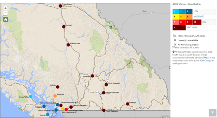 Air quality in nearly a dozen B.C. communities ‘very high risk’ on ...