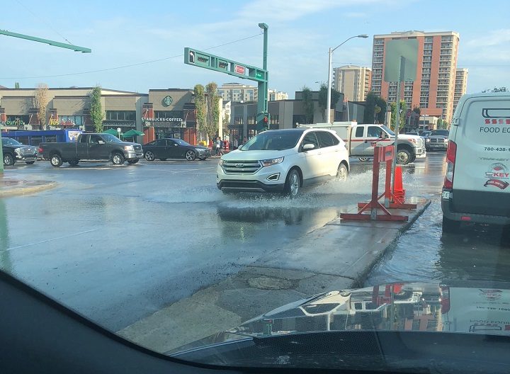 Power outages, flooding along Jasper Avenue in downtown Edmonton ...