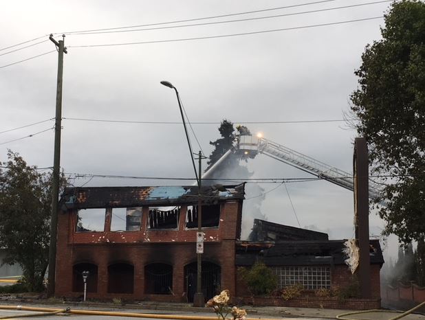 Vacant building on Kingsway in Burnaby goes up in flames - BC ...