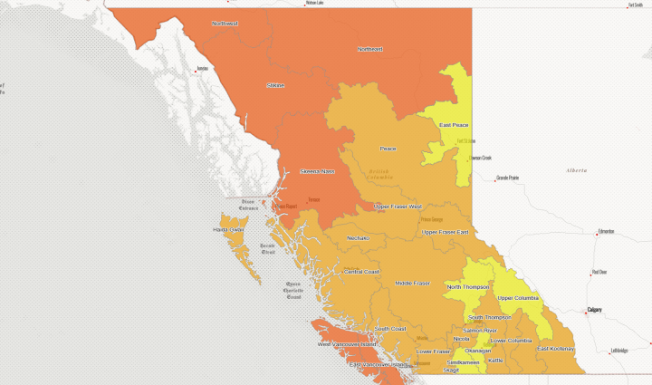 Vancouver Island, northern B.C. elevated to province’s highest drought ...