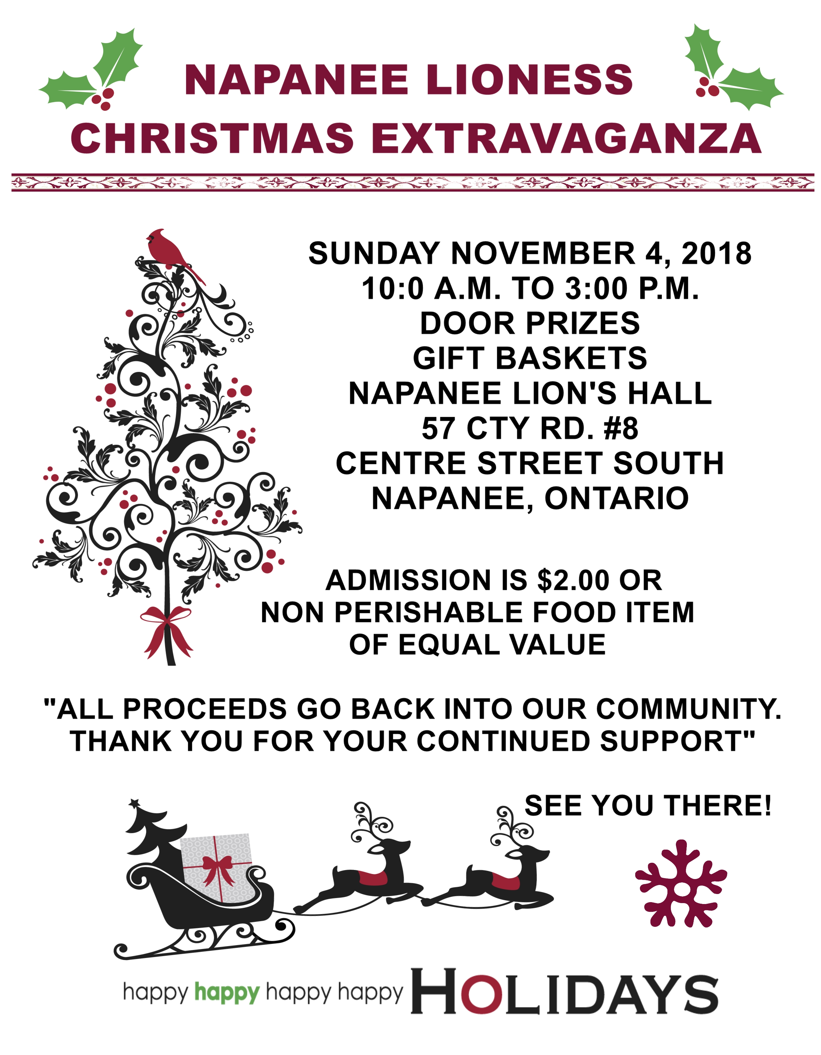 Napanee Lioness Christmas Extravaganza - GlobalNews Events