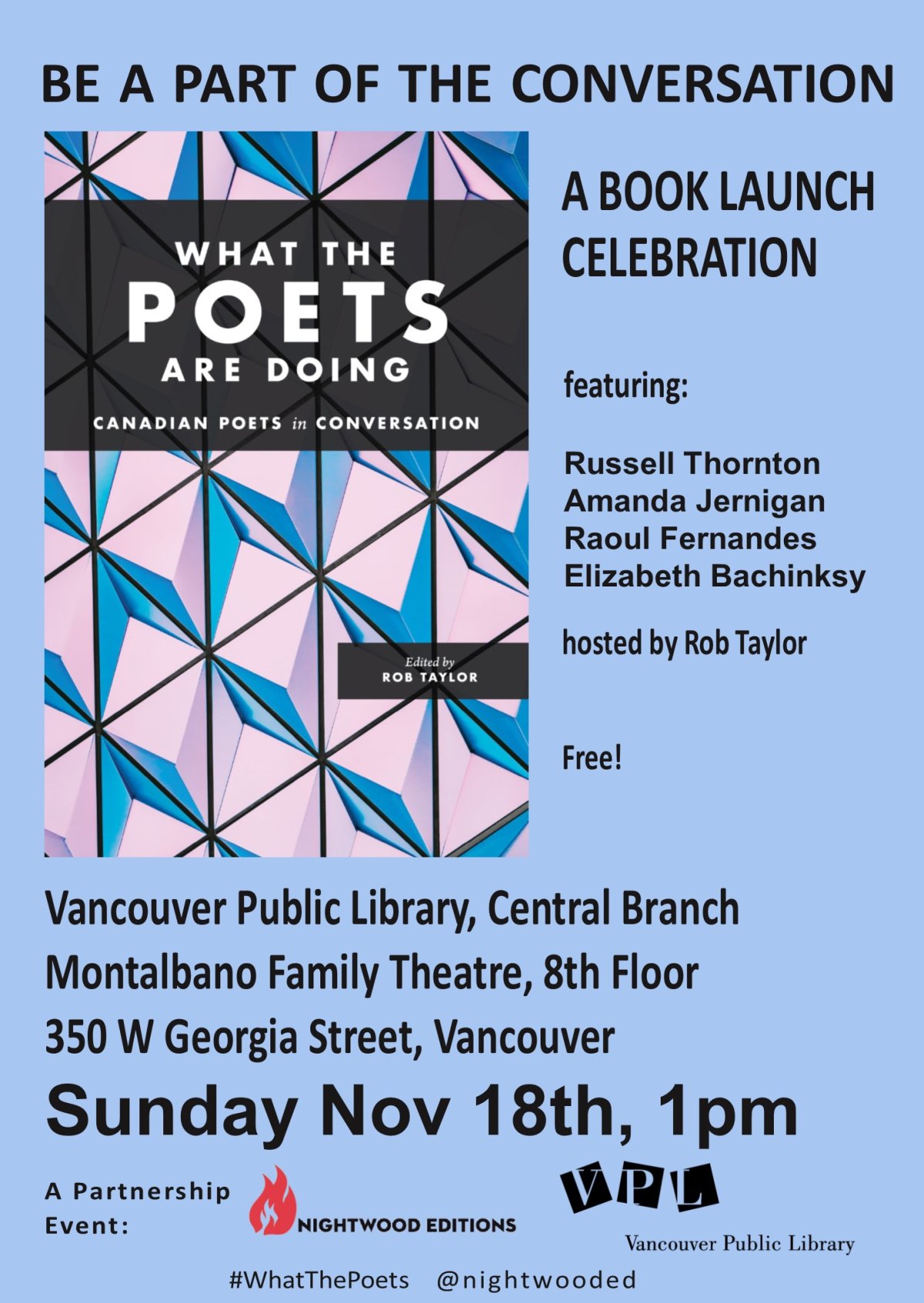 Book Launch: “What the Poets Are Doing: Canadian Poets in Conversation ...