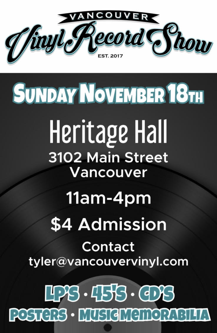 Vancouver Vinyl Record Show Fall 2018 - GlobalNews Events