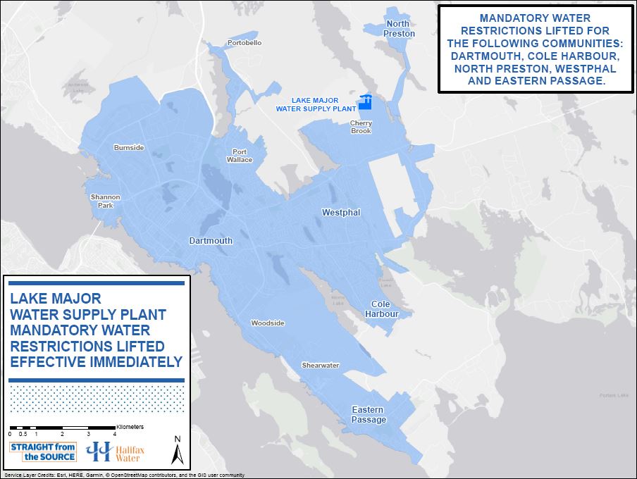 Halifax Water lifts water restrictions for areas served by Lake Major ...
