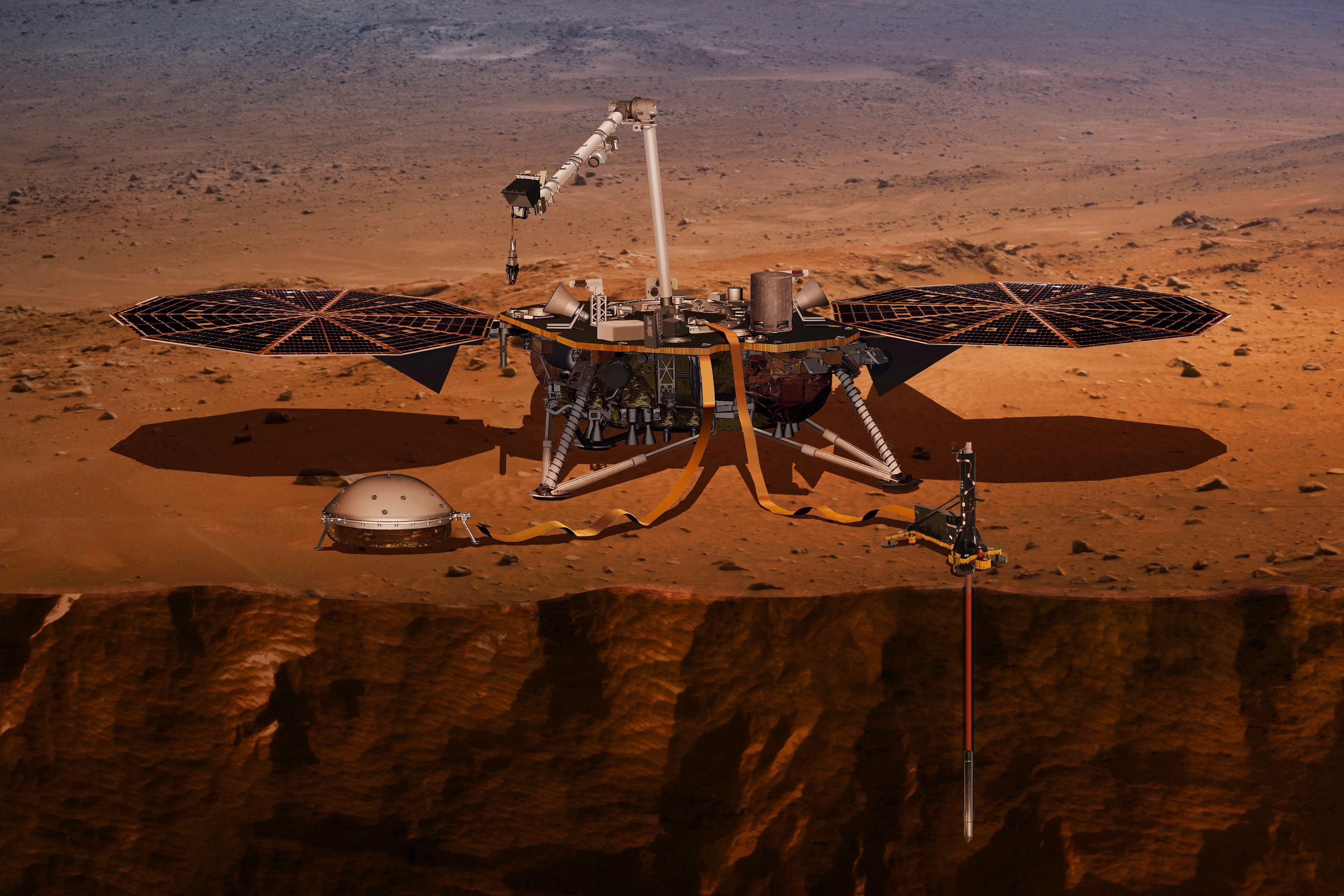 NASA’s Mars Insight lander is set to dig into the red planet and listen ...