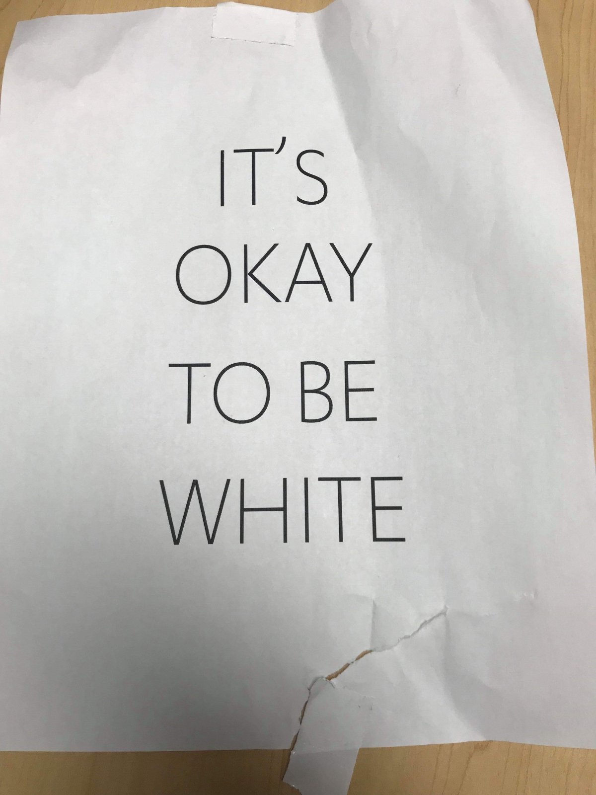 ‘IT’S OKAY TO BE WHITE’ signs posted at University of Manitoba ...