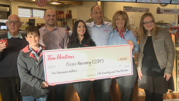 Saskatoon Tim Hortons donates $10K to Crisis Nursery on behalf of 10 ...