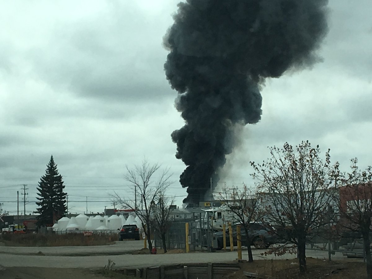 Black smoke spews over St. Boniface as major fire erupts at processing ...