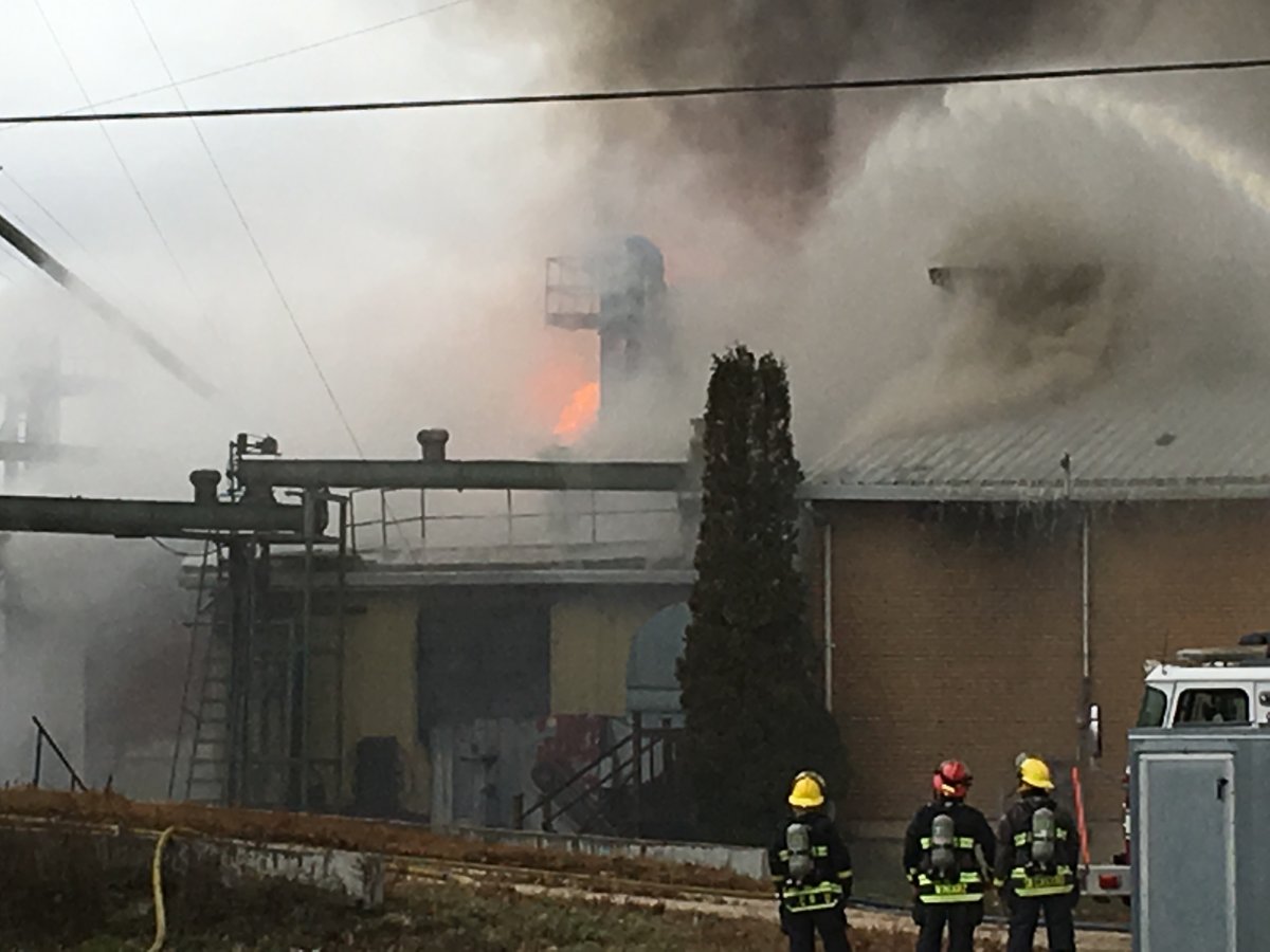 Black smoke spews over St. Boniface as major fire erupts at processing ...