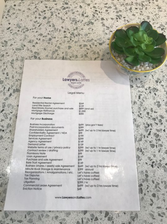 Lattes and legal services offered at Toronto cafe - Toronto | Globalnews.ca