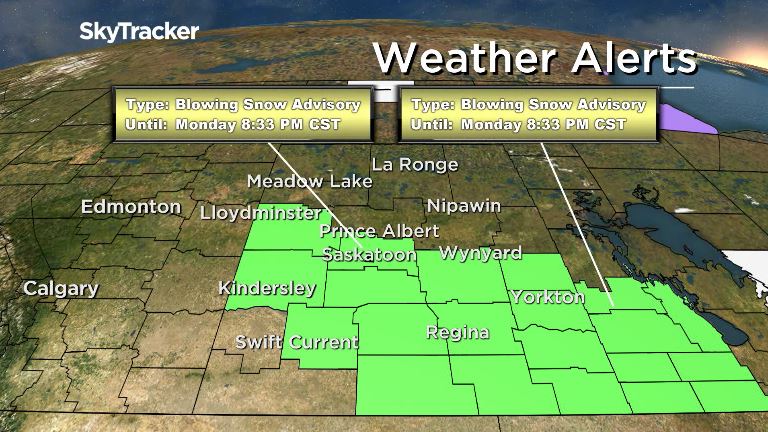Central, southern Saskatchewan under blowing snow advisory | Globalnews.ca