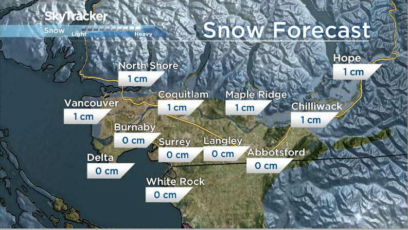 B.C.’s South Coast could see snowfall in some parts starting Tuesday ...