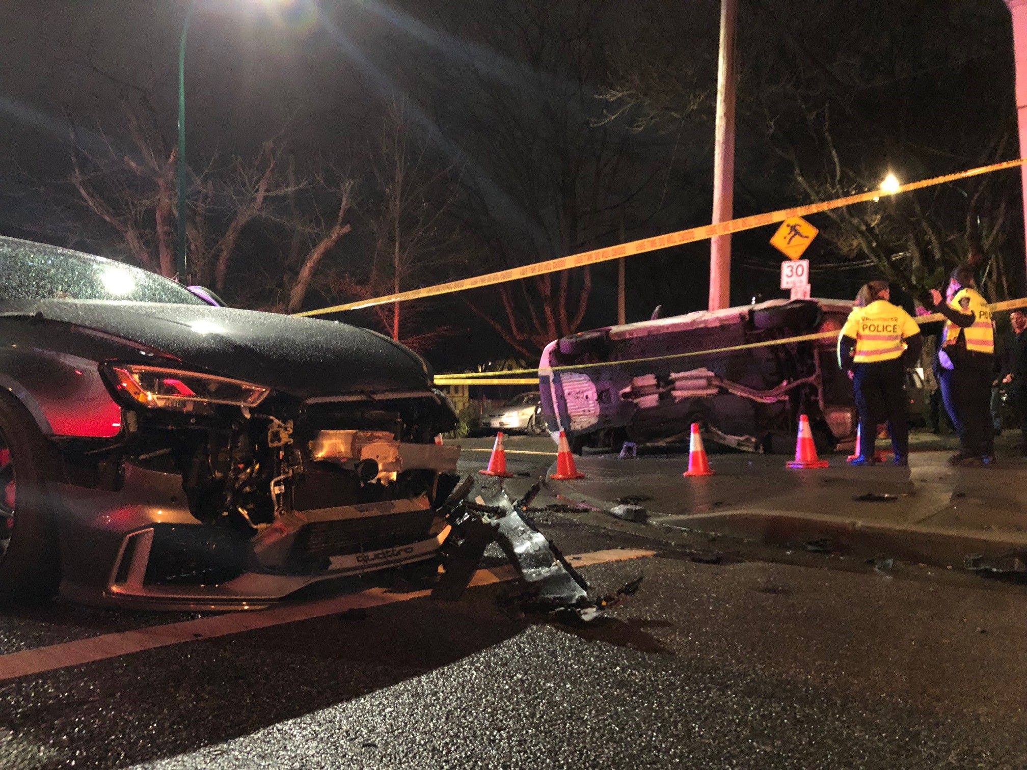 Car flees Vancouver police traffic stop, ensuing collision sends 3 to ...