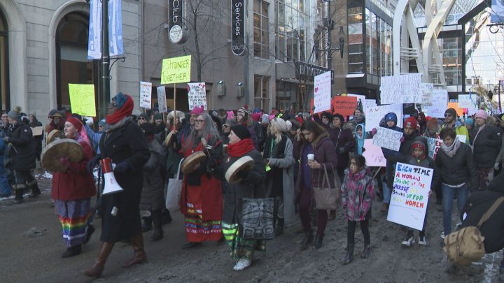Hundreds brave cold Calgary temperatures for 3rd annual Women’s March ...