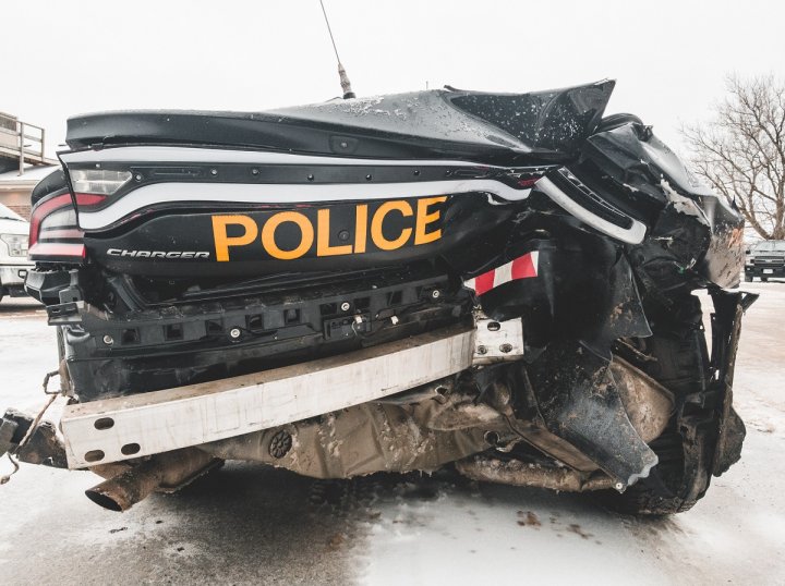 Napanee OPP cruiser damaged after multi-tractor-trailer collision on ...