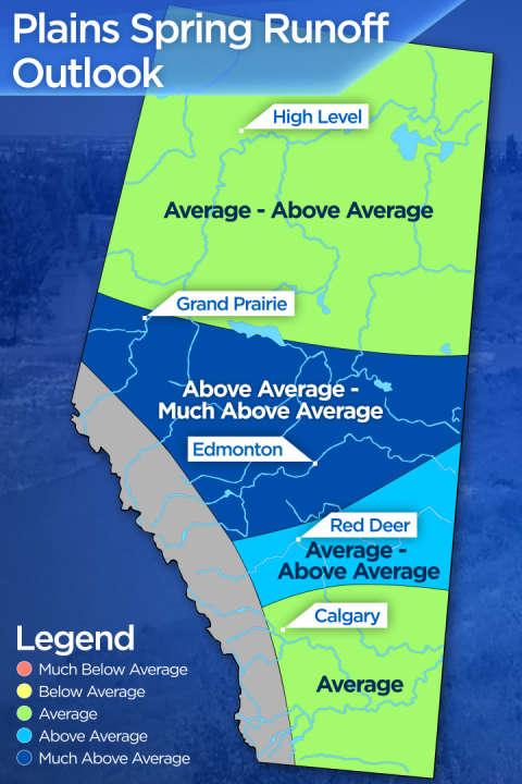 Quick melt across Alberta prompts spring runoff advisory | Globalnews.ca
