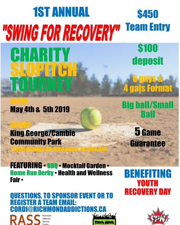 SWING FOR RECOVERY Slo-Pitch Tournament - GlobalNews Events