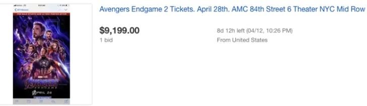 ‘Avengers: Endgame’ ticket presale erupts in chaos, some now selling ...