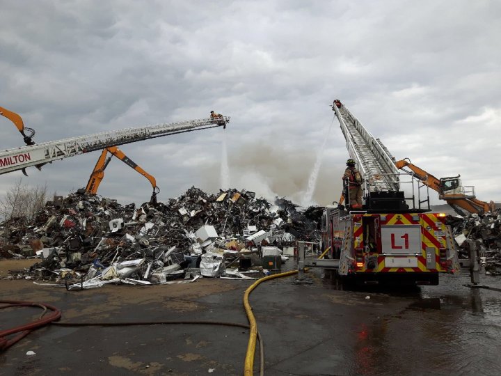 Cause of large scrap metal fire in Hamilton is under investigation ...