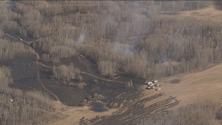 Crews battle grass fire in Sherwood Park - Edmonton | Globalnews.ca