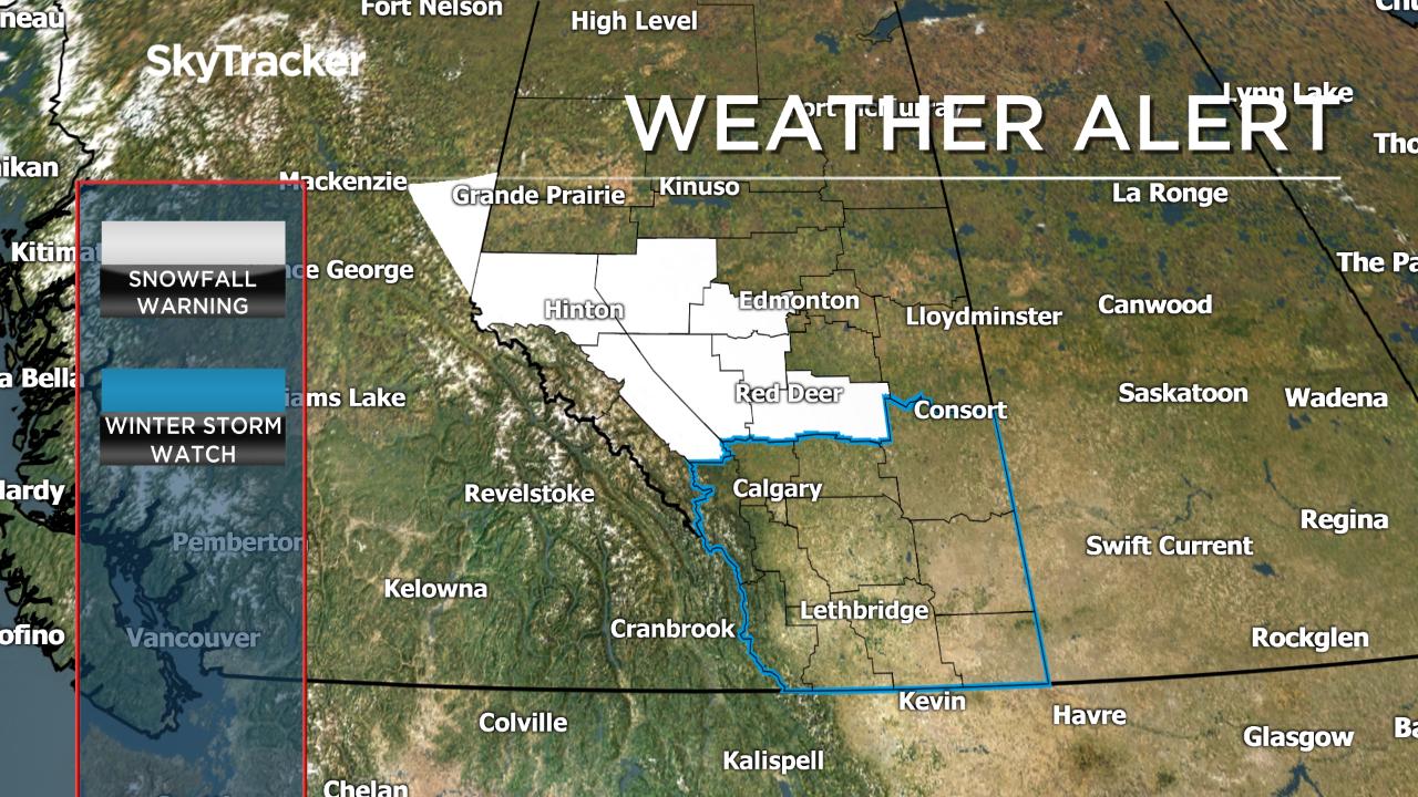 Snow, rain and thunderstorms expected across much of Alberta this ...