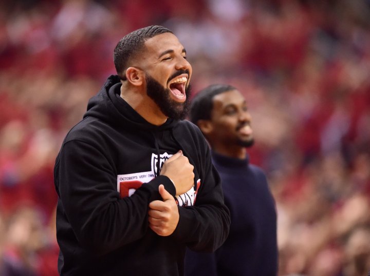 Drake courtside antics draw major attention at Raptors game as team ...
