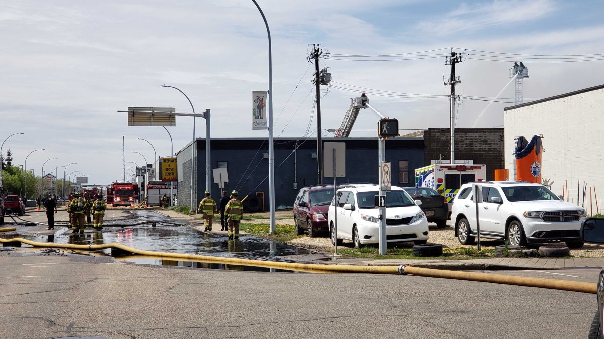 Firefighters battle blaze at west Edmonton commercial building ...