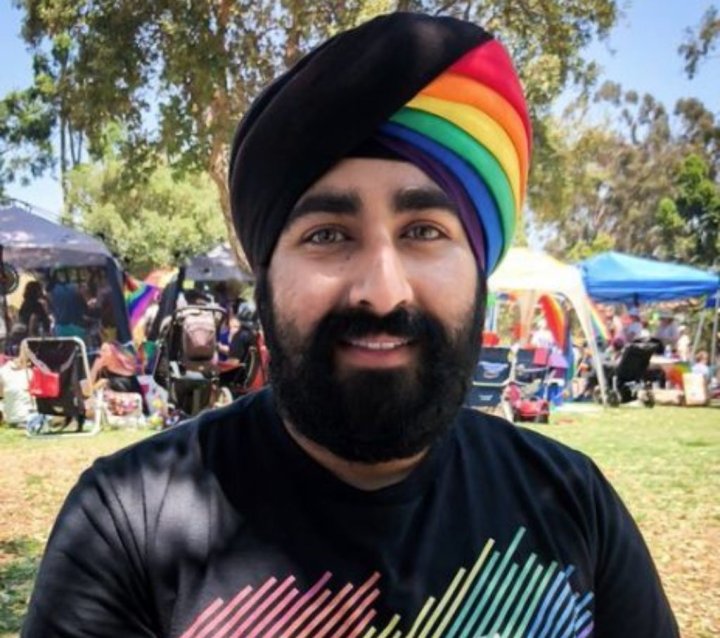 Bisexual Sikh man ties colourful rainbow turban to celebrate Pride ...
