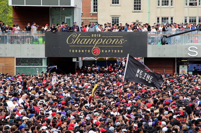 Millions of fans flood downtown Toronto for Raptors victory parade ...