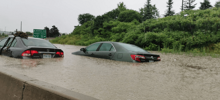 Heavy rain in Toronto causes localized flooding across roadways ...