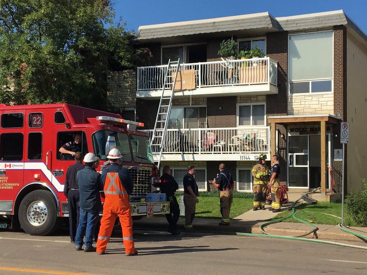 Apartment fire forces people from their homes in central Edmonton ...