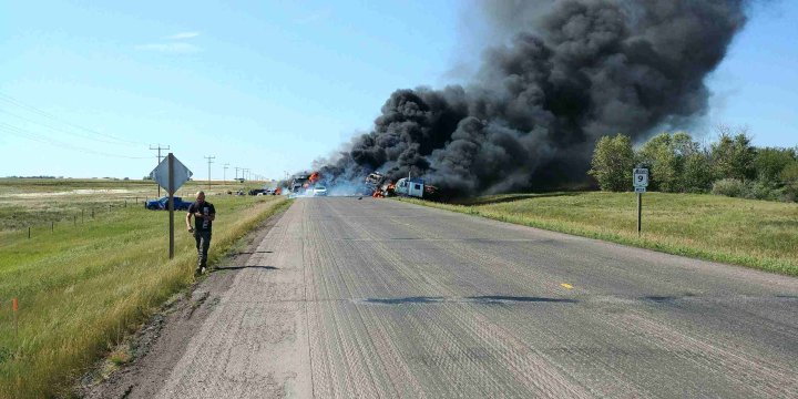 3 people from Saskatoon killed in fiery multi-vehicle crash in central ...
