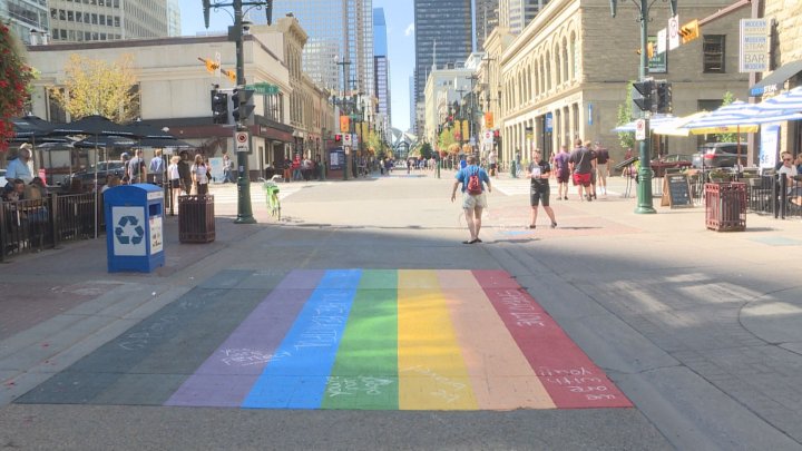 Calgary’s Pride crosswalk vandalized for a 2nd time in under a week ...