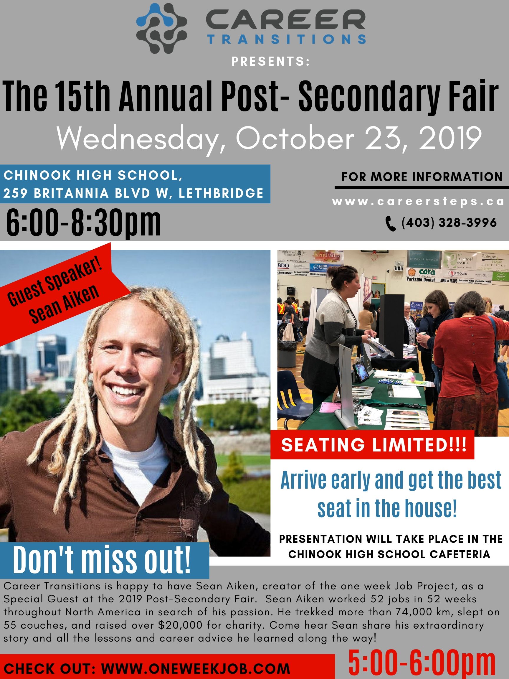 Career Transitions presents: Sean Aiken, creator of the one-week Job ...