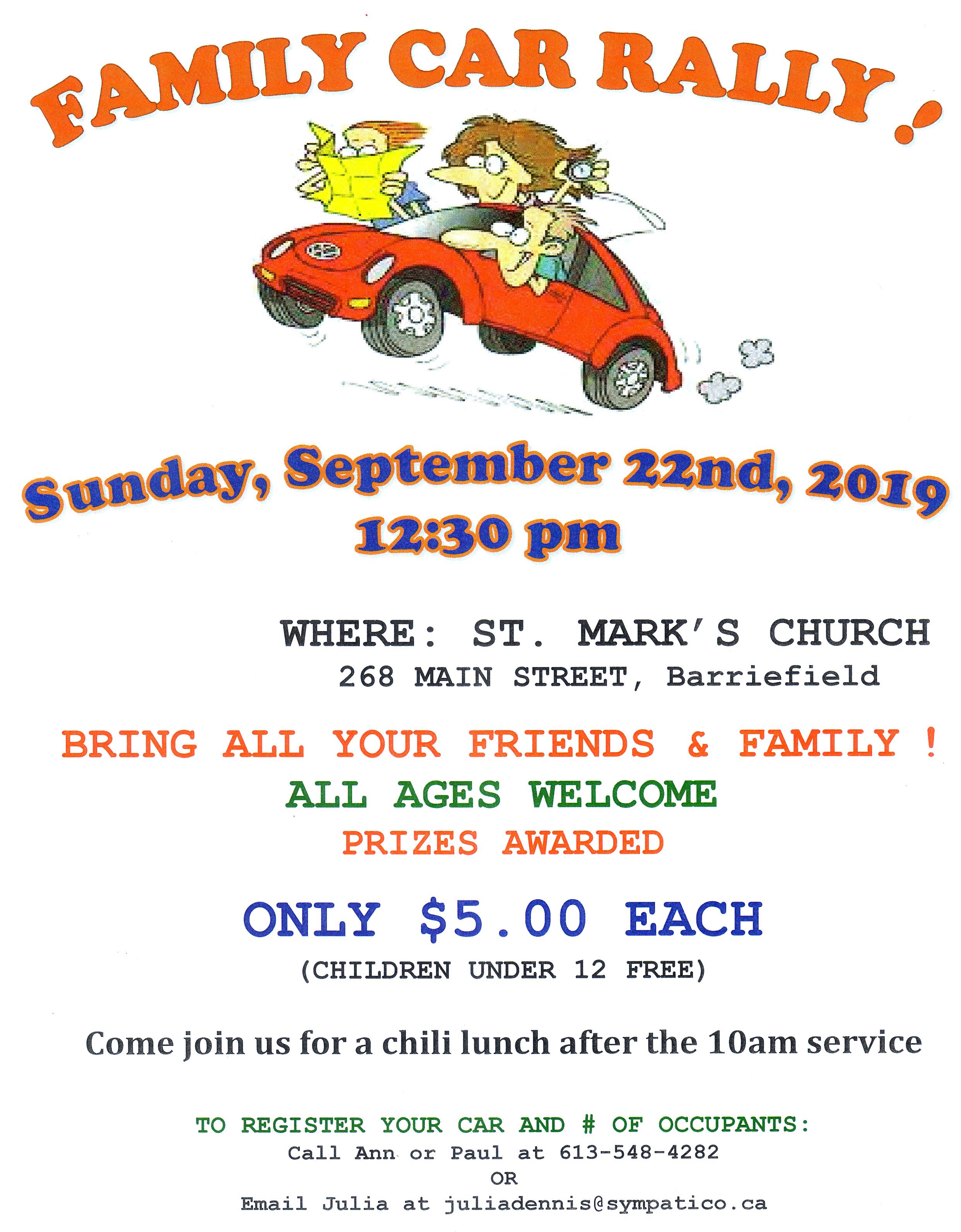 St. Mark’s Annual Family Car Rally - GlobalNews Events