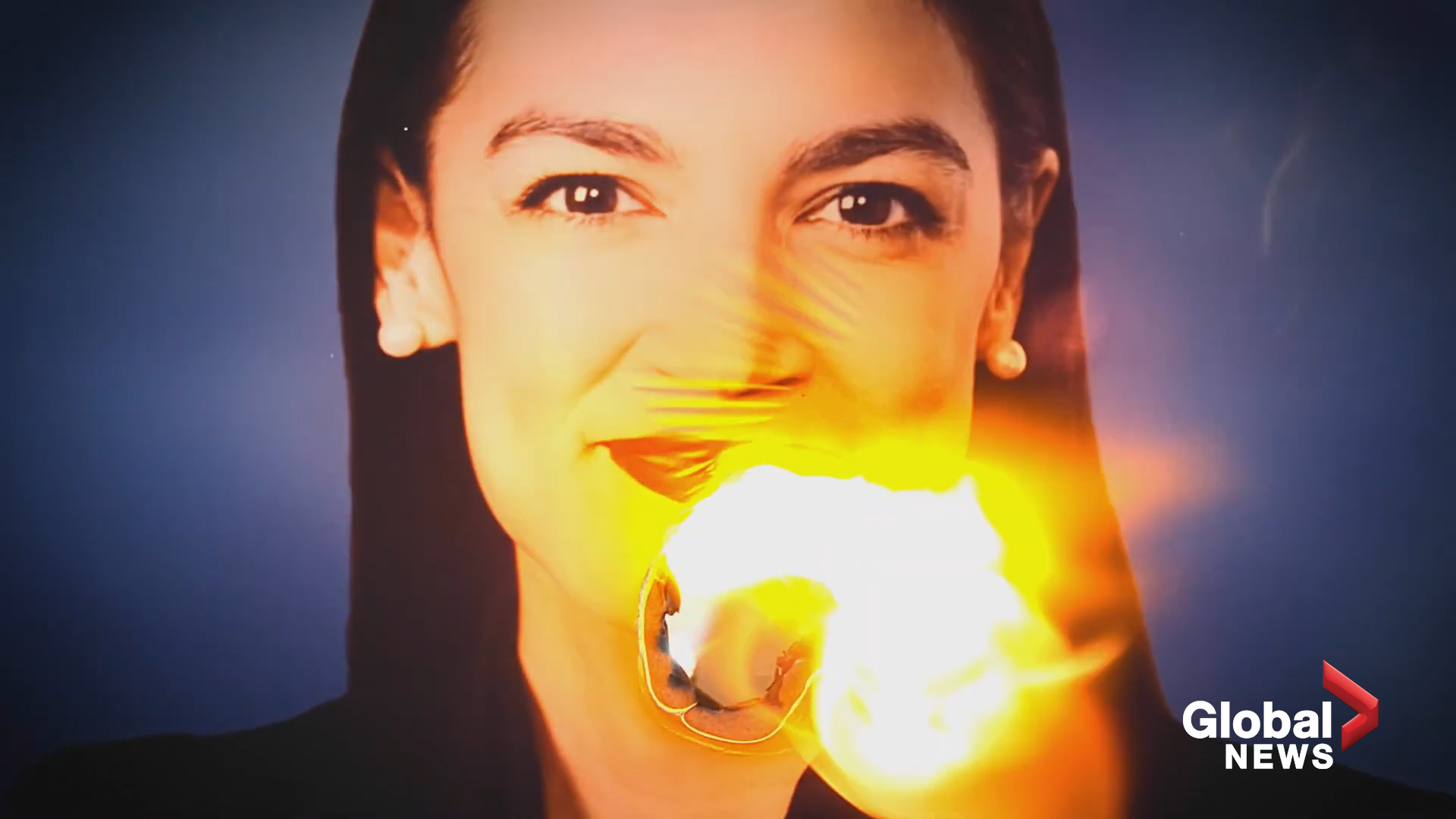 Photo of Alexandria Ocasio-Cortez set ablaze in attack ad aired during ...