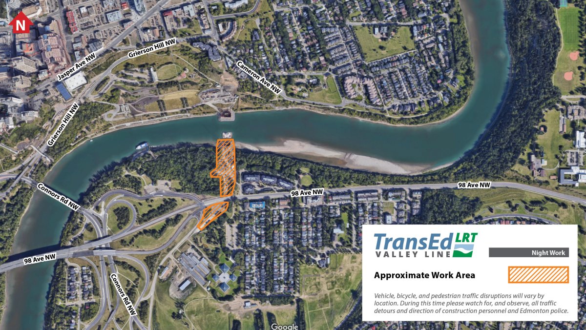 24-hour noise expected as Valley Line LRT bridge crews race to beat ...